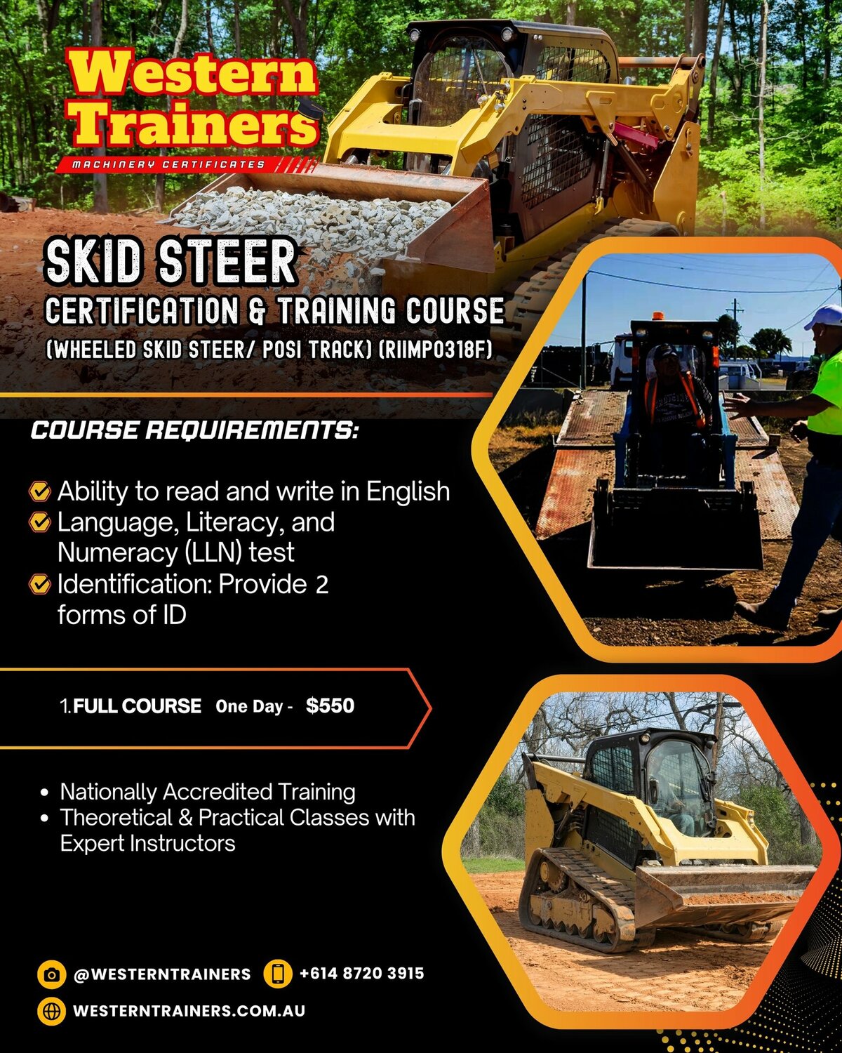 Skid Steer Certification & Training Course Toowoomba & Ipswich QLD - Western Trainers